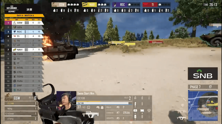 EWC绝地求生决赛D1：VP领跑榜首，ROC、GSW分列二三