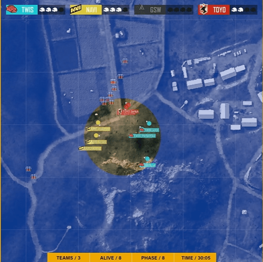 EWC绝地求生决赛D1：VP领跑榜首，ROC、GSW分列二三