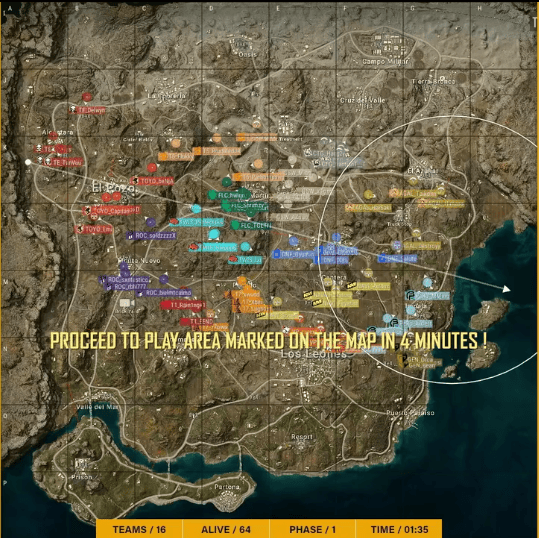 EWC绝地求生决赛D1：VP领跑榜首，ROC、GSW分列二三