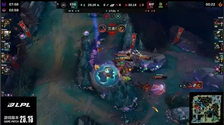 今日LPL&LCK赛场：GEN继续霸榜联赛头名，EDG连胜被NIP斩断