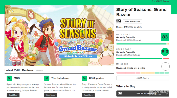 系列史上最佳：《牧场物语》新作Steam95%好评如潮