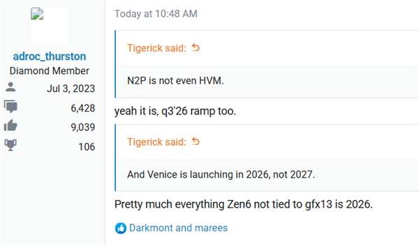 性能飞跃！AMD下代Zen6 CCD采用台积电2nm N2P：IOD为3nm N3P