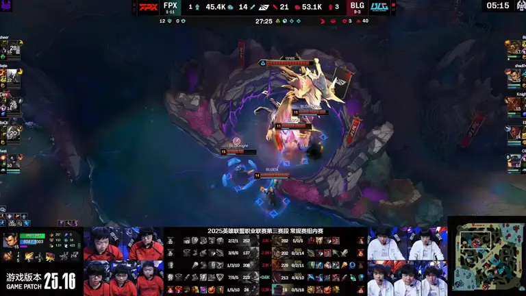 jiejie首秀失败！BLG2-0横扫FPX！jiejie潘森效果不佳，惨遭碾压