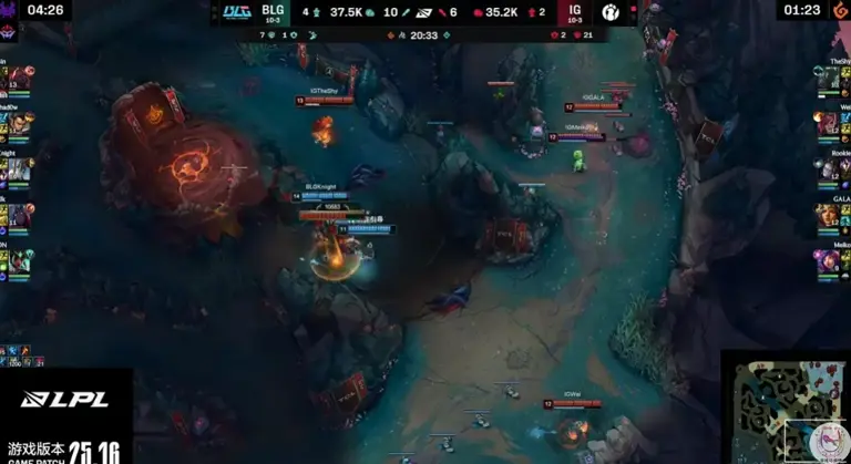 LPL：Gala双4杀！Theshy刚壁疯狂攻速拆家助IG零封BLG