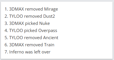 PWC S1淘汰赛TYLOO对阵3DMAX选图：Nuke Overpass Inferno