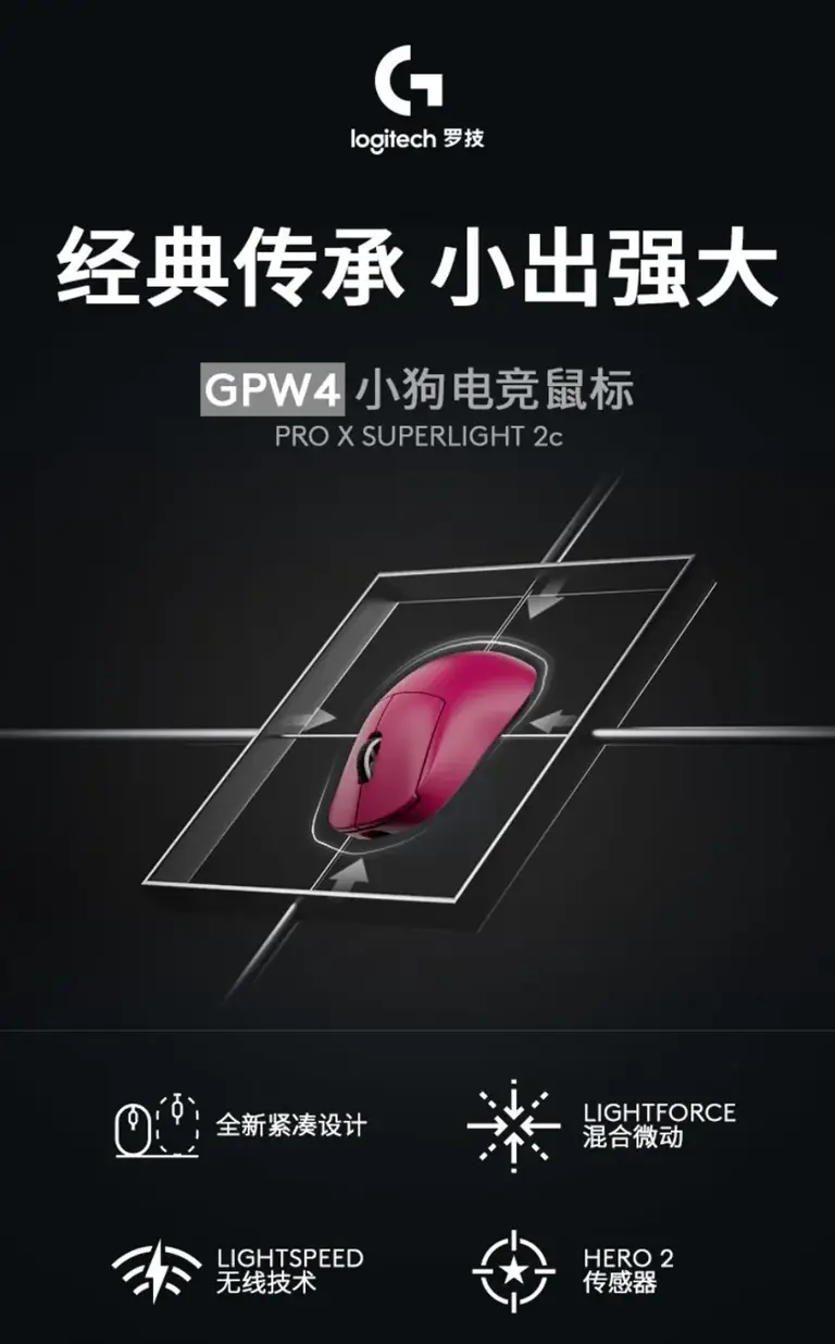 罗技新款鼠标GPW4小狗上架：预售价1299元