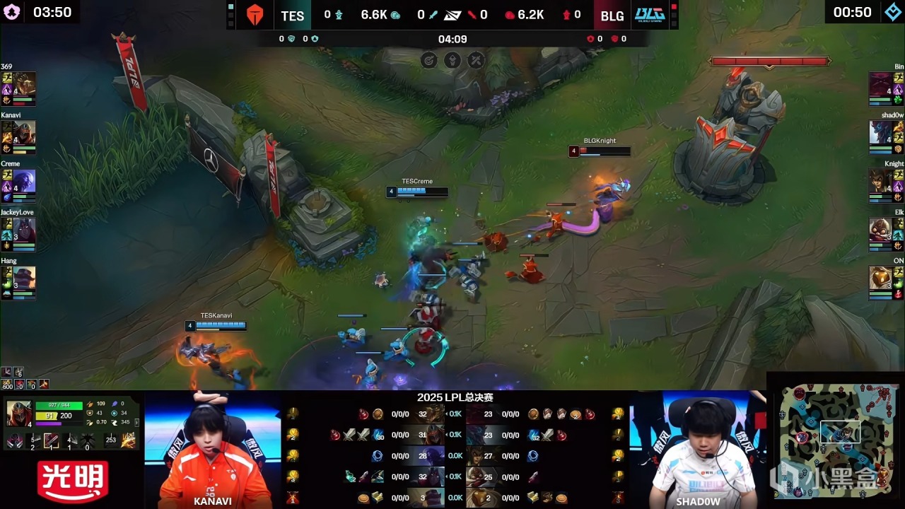 LPL决赛：Creme瑞兹战神！TES 2-1 BLG！