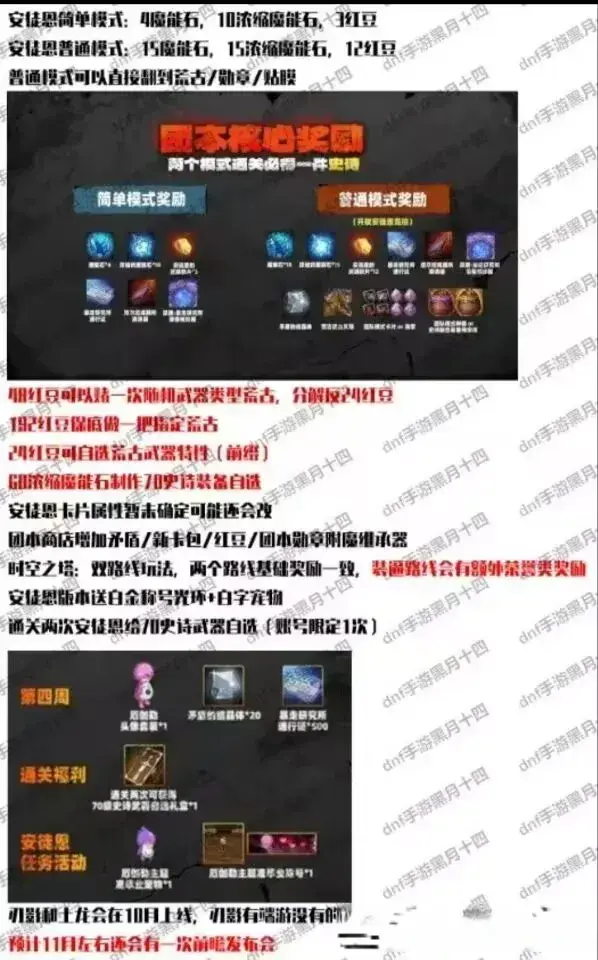 DNF手游安图恩奖励曝光，能翻三张牌，新毕业武器有3种获取方法