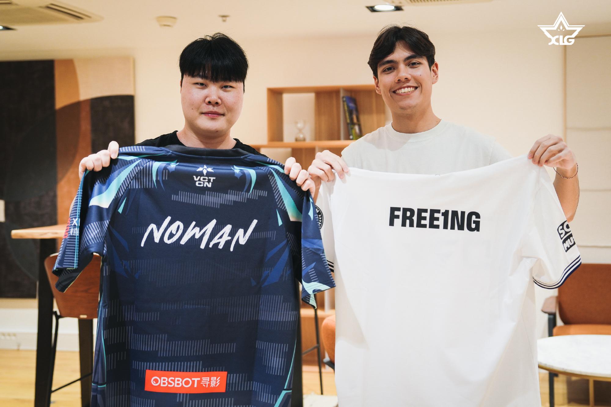 哥俩好！XLG晒出NoMan和好友free1ng交换队服