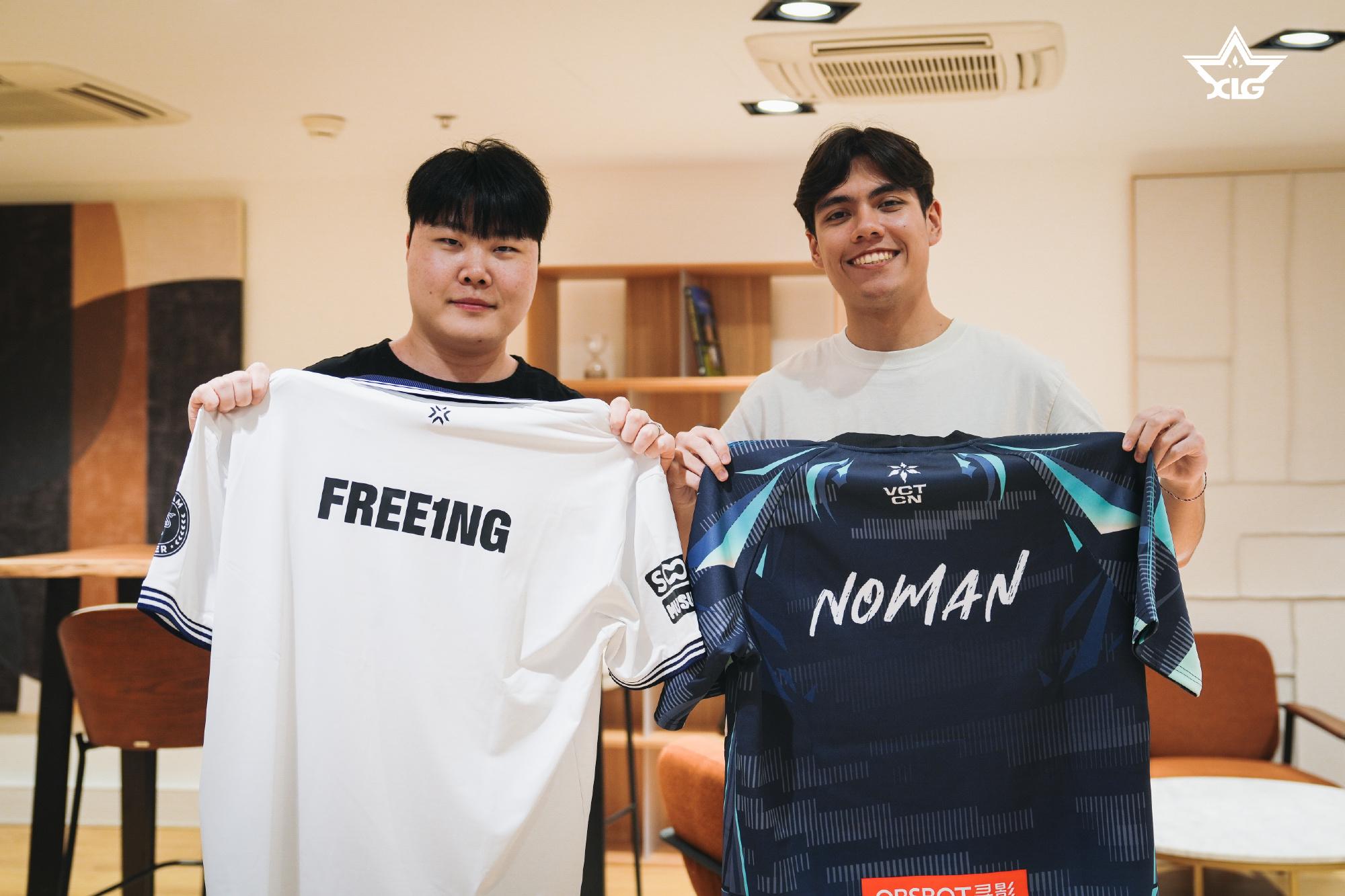 哥俩好！XLG晒出NoMan和好友free1ng交换队服