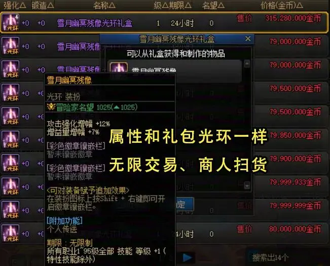 DNF：毕业光环需8000万！国庆产物开服物价一览，至尊天空创历史最低