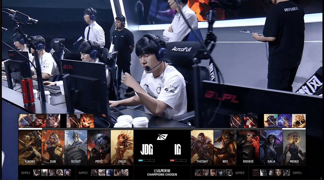 IG vs JDG第三局BP：Xun操刀奇亚娜，IG中下选出乌鸦卡莎