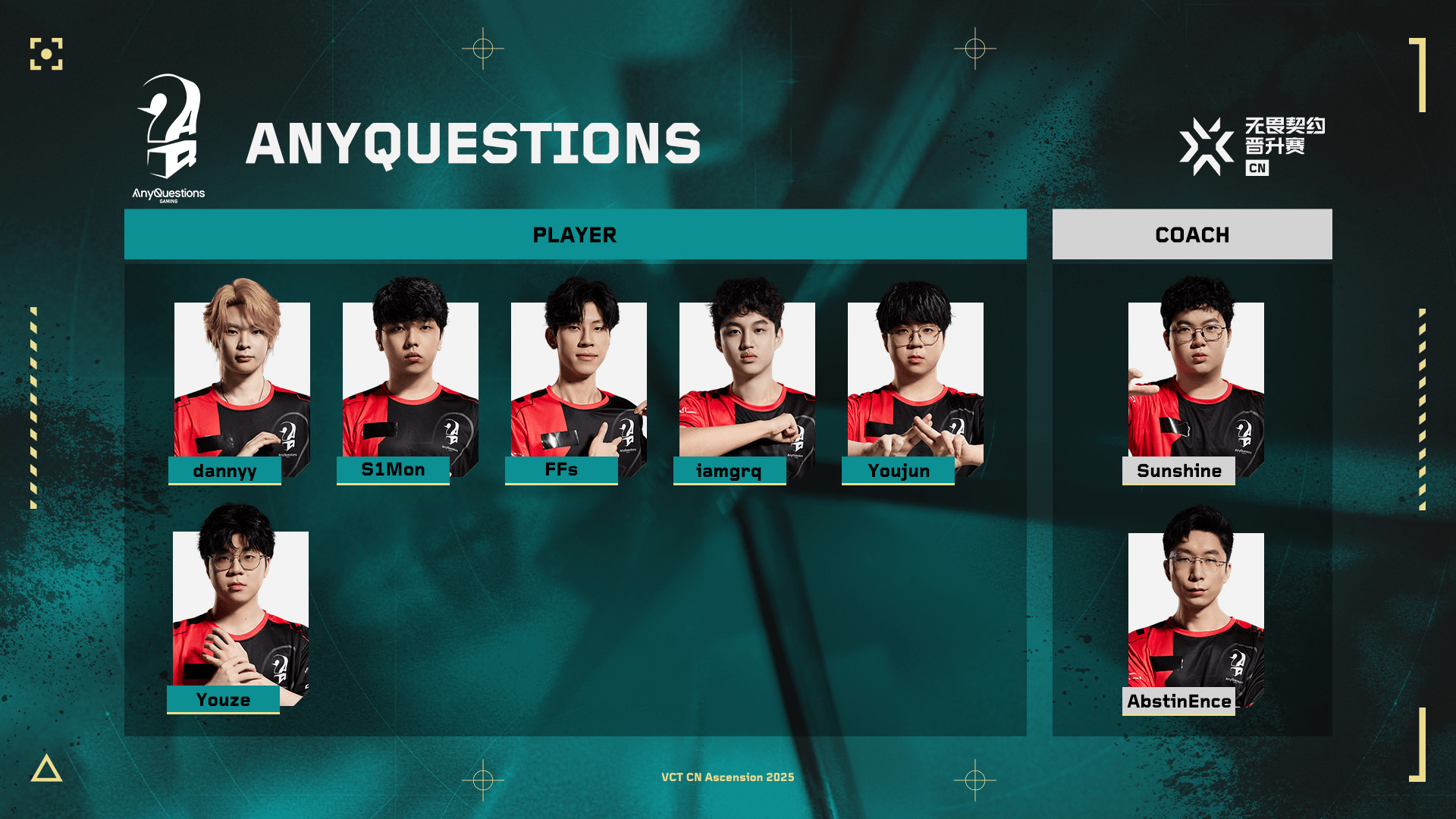 VCT CN 联赛晋升赛队伍大名单：八支队伍集结，AQ、DRG领衔