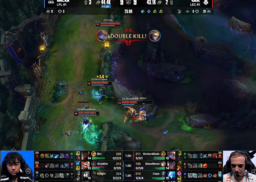 G2冰鸟奇招击败BLG，Bin又被单杀，脸都黑了