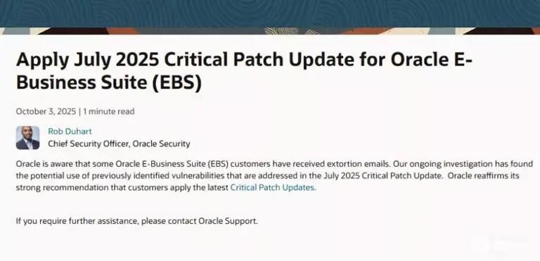 Google公布企业Oracle EBS系统遭黑调查报告，滥用的漏洞可能不只CVE-2025-61882