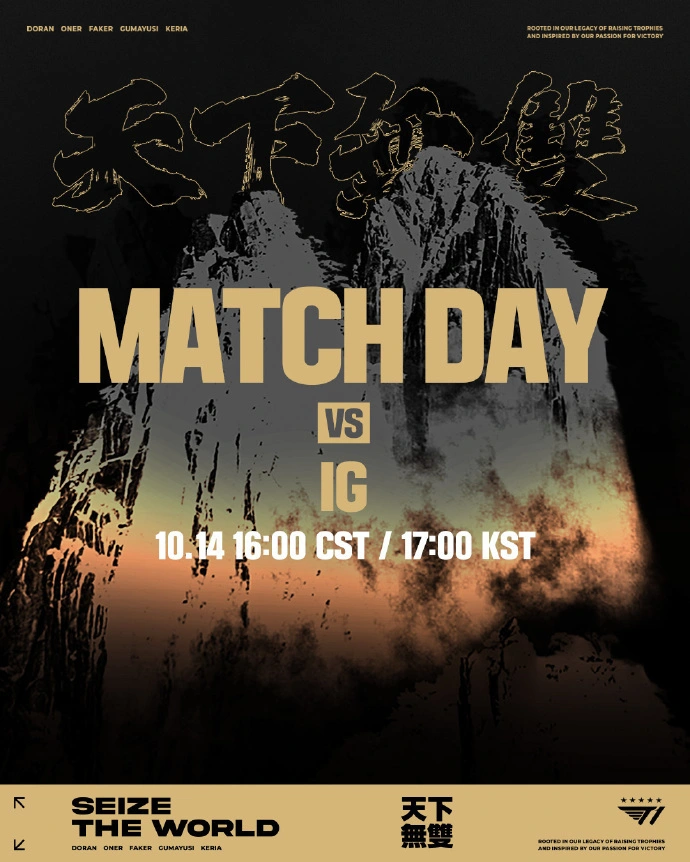 【T1 3:1 IG】恭喜t1拿下小组赛门票，IG遗憾17强！