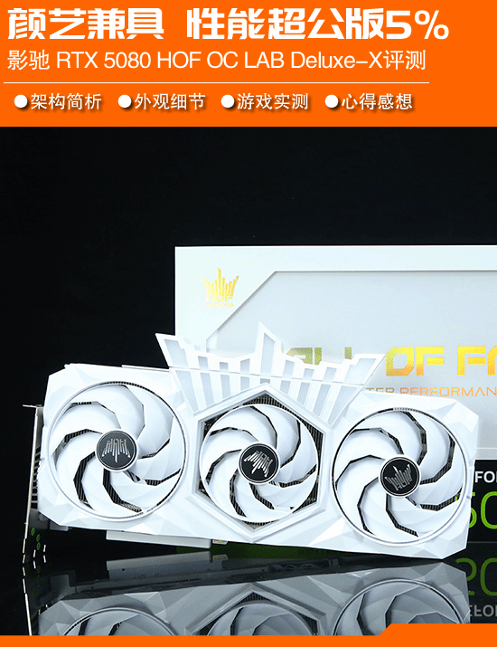影驰名人堂RTX 5080评测：颜艺双馨 性能超公版5%
