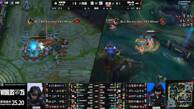 《英雄联盟》S15总决赛瑞士轮 BLG 2:0战胜VKS Bin偷家取胜