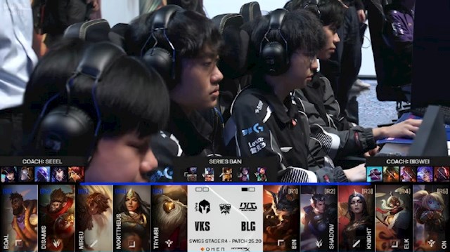 《英雄联盟》S15总决赛瑞士轮 BLG 2:0战胜VKS Bin偷家取胜