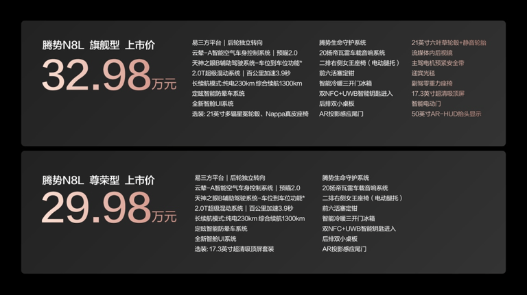 腾势N8L上市：29.98万起售，家庭SUV新选择，能否挑战问界M8与乐道L90？
