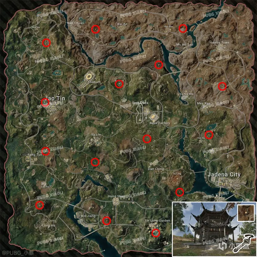 【荣都密室】PUBG新版本荣都密室点位图！