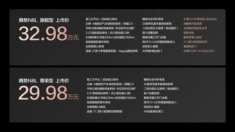 29.98万元起，不止于豪华，大六座SUV腾势N8L上市