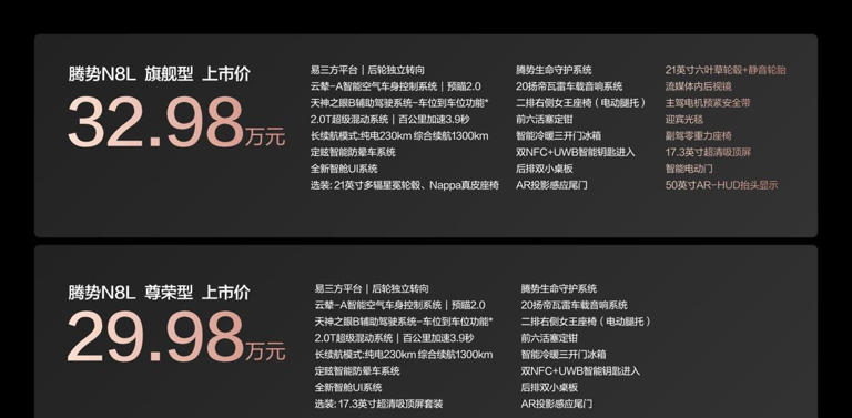 腾势N8L正式上市：29.98万起，以全维实力重构家庭豪华SUV市场