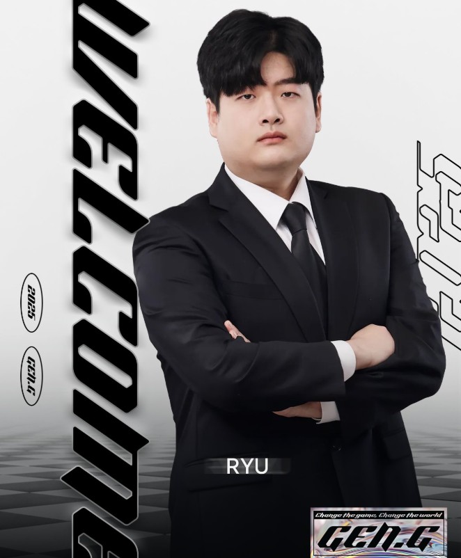 官方：Ryu加入GEN，担任主教练一职