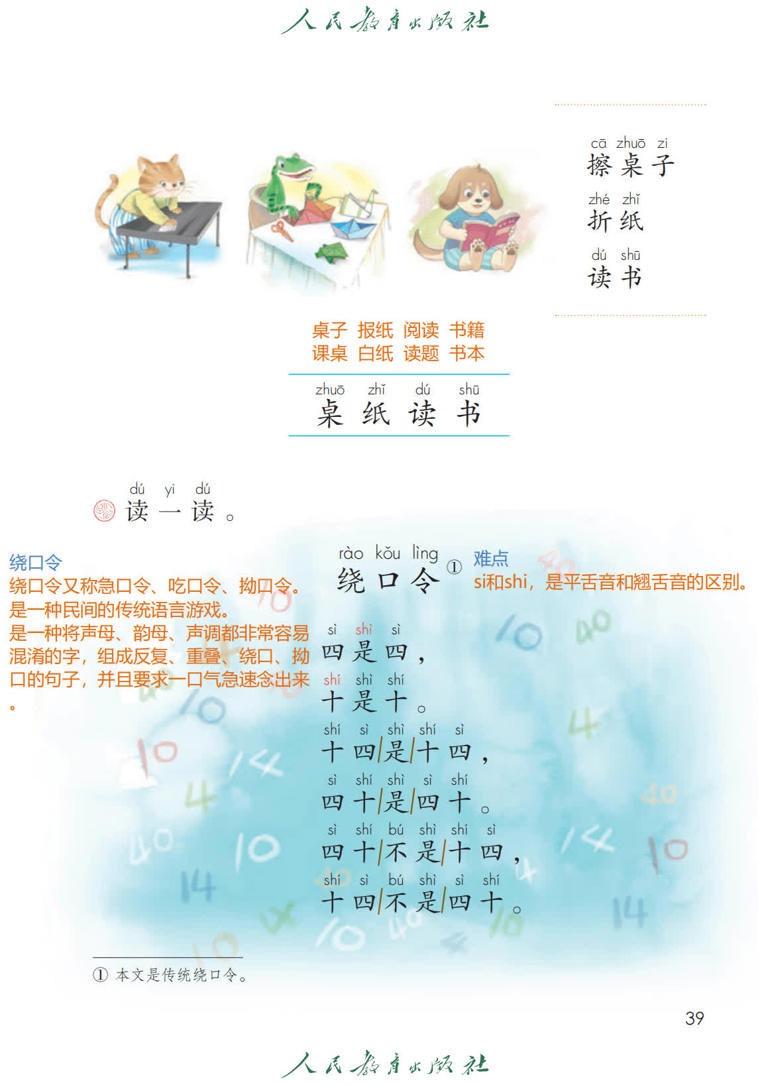 一年级语文汉语拼音z c s zh ch sh r y w详细笔记