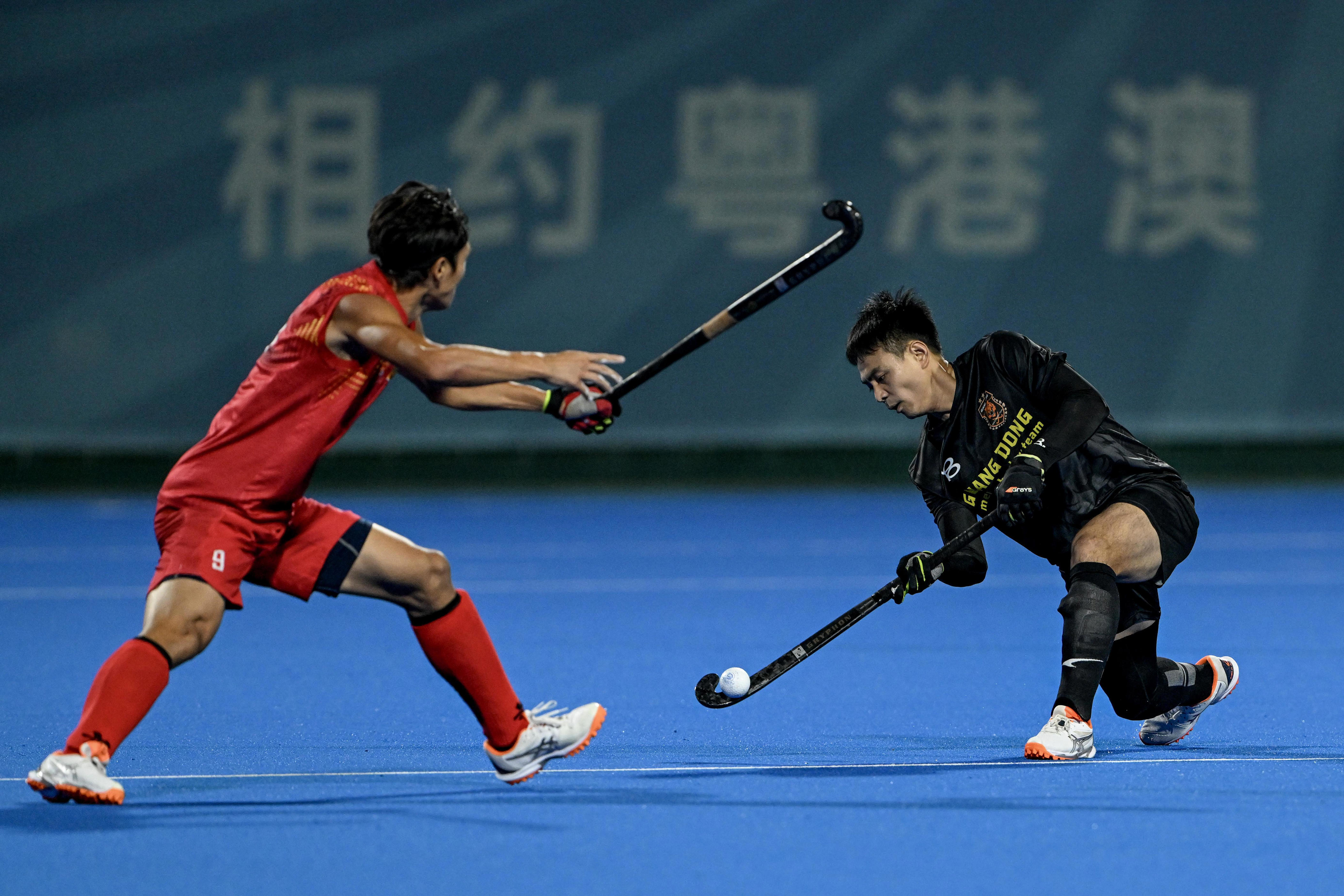 十五运会男子曲棍球决赛，广东队惜败于内蒙古队