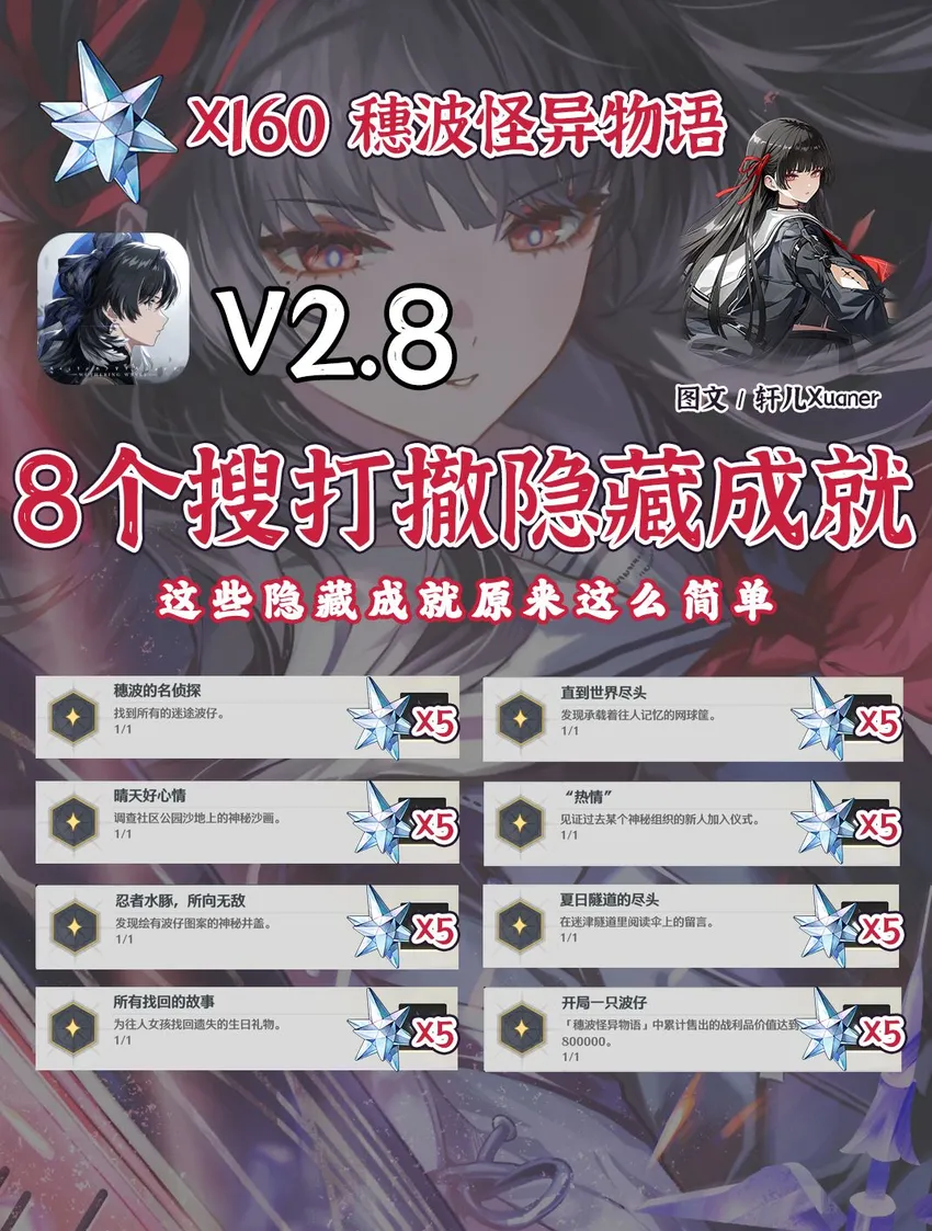 鸣潮V2.8穗波怪异物语8个必拿隐藏成就