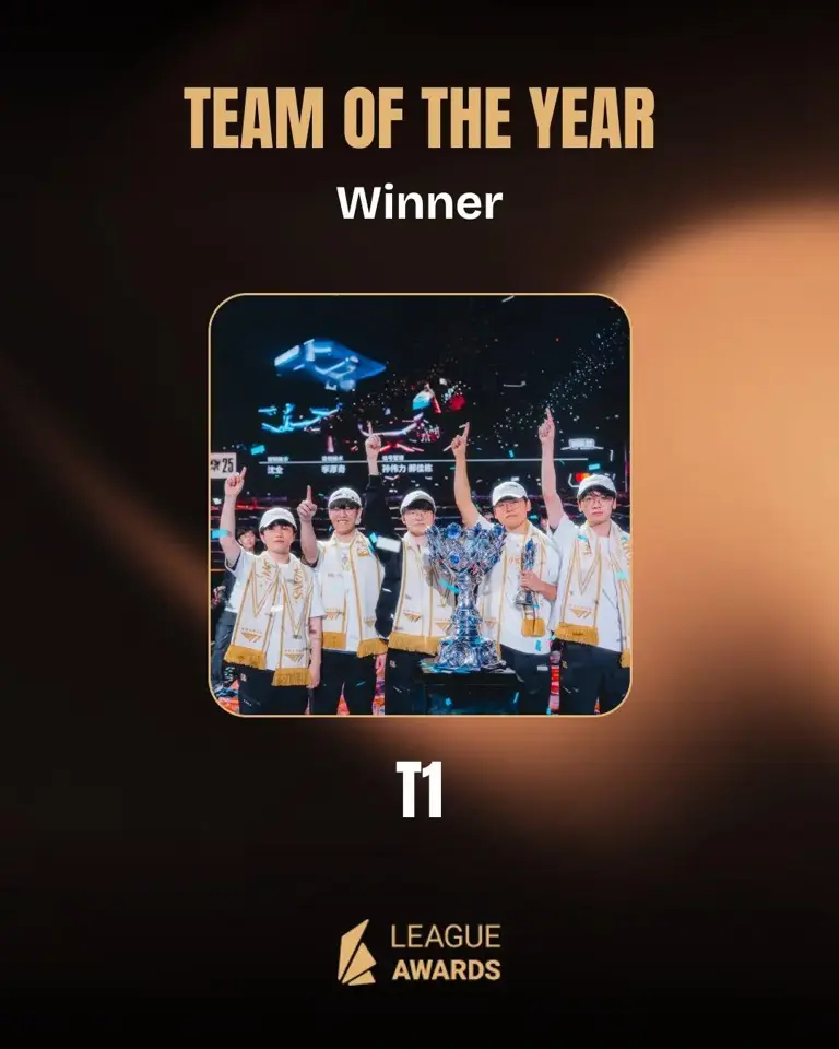 League Awards颁奖：Chovy年度最佳选手，Tarzan LPL最佳