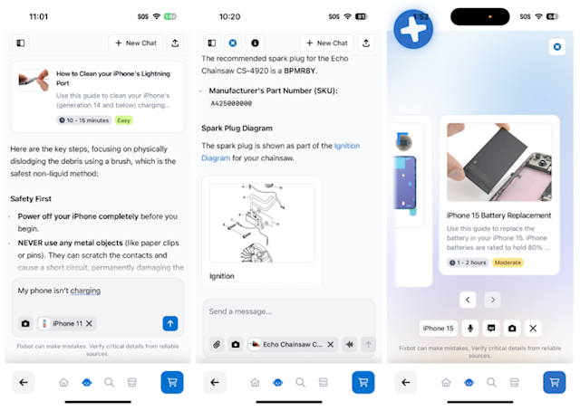 iFixit推AI维修助手FixBot：可上传故障图片获取解决方案