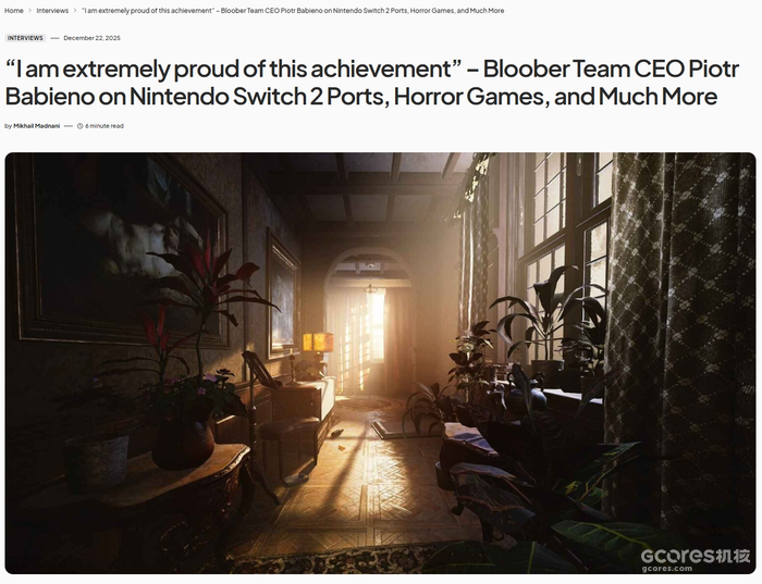 Bloober Team谈任天堂独占恐怖游戏《Project M》：有大胆的创新