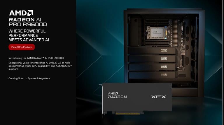 AMD AIB 推出各自 Radeon AI PRO R9700S / R9600D 显卡产品