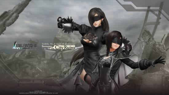 《FF7EC》联动《尼尔》新壁纸：蒂法扮演2B绝美!