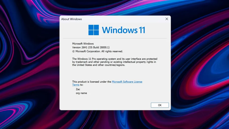 微软Win11 26H2更新28020.1362版，追平25H2带来多项功能
