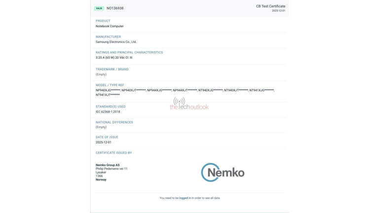 三星Book 6 Pro与6 Ultra通过SIG认证 支持65W快充