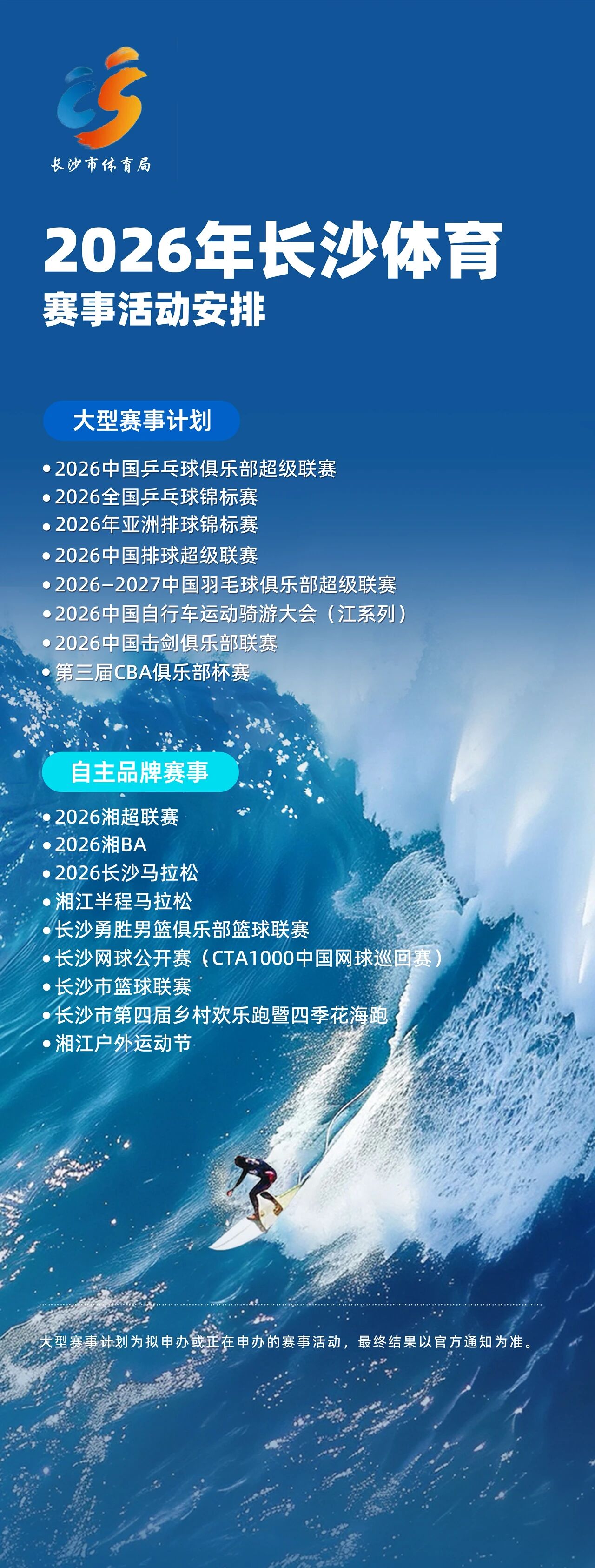 湘超又要来了! 一文速览长沙2026全年重点体育赛事