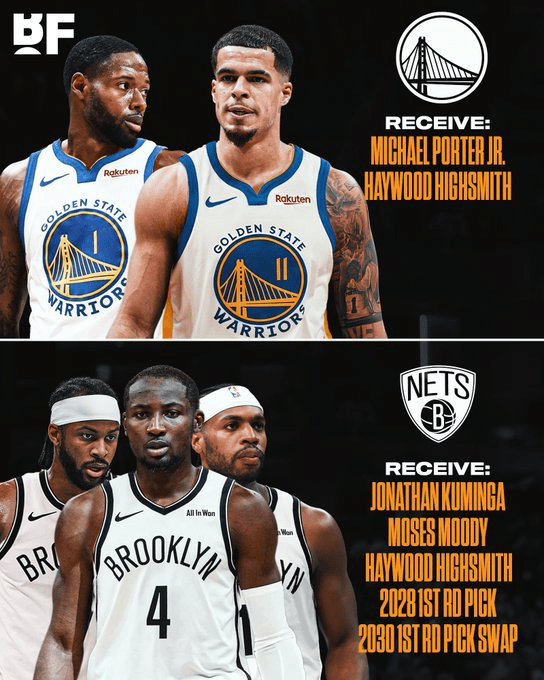 BR模拟交易：小波特赴勇士，篮网得到库明加、穆迪+首轮