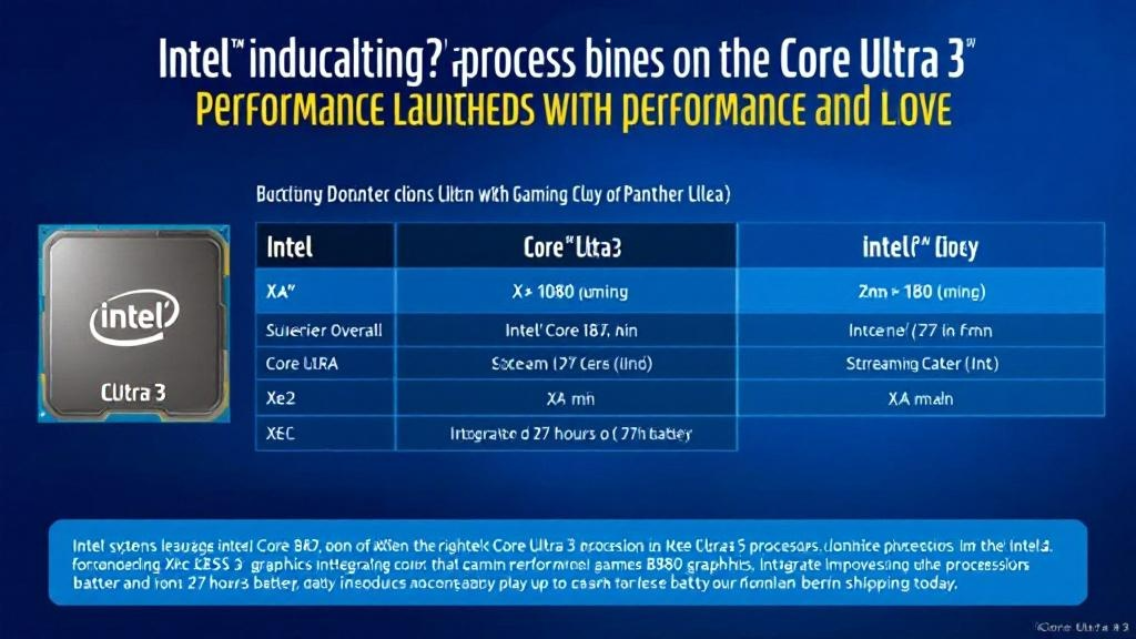 英特尔Core Ultra 3处理器发布，游戏性能和续航大幅提升