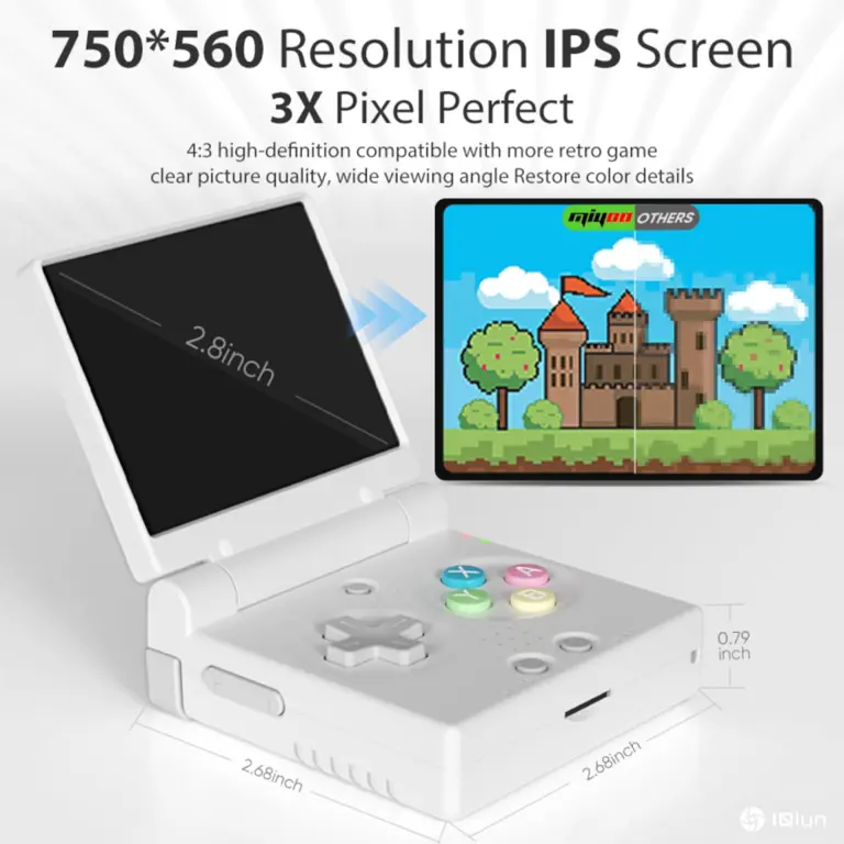 折叠式复古掌机Miyoo Mini Flip把怀旧游戏压进2.8英寸方块