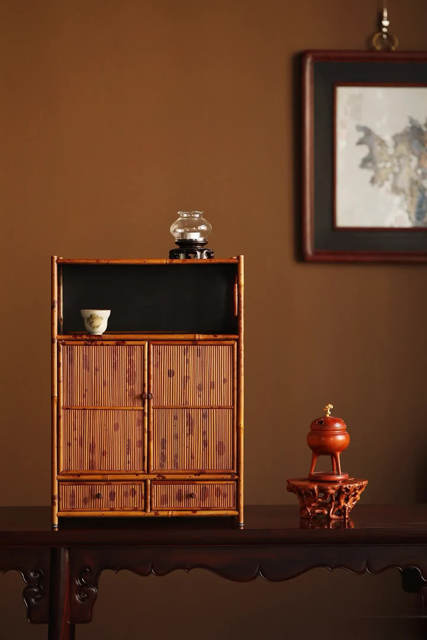 极致素雅美到窒息，湘妃竹收纳柜惊艳来袭