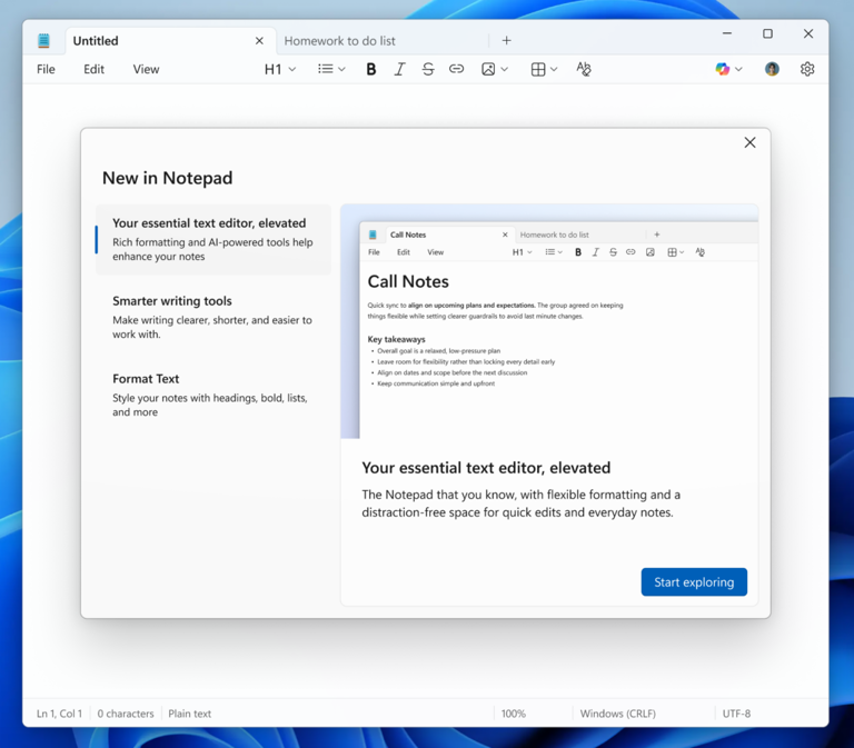 微软 Win11 记事本与画图升级：Markdown 格式更全，AI 涂色书登场