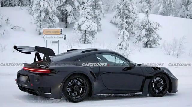 新款保时捷911 GT3 RS无伪谍照曝光 外观细节呼之欲出