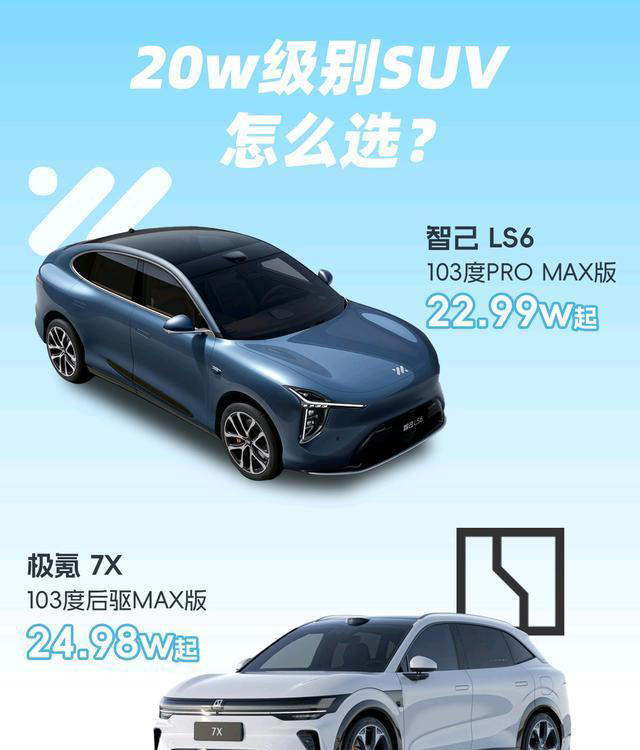 智己LS6与极氪7X 100度电池版：新能源SUV技术博弈与体验之争