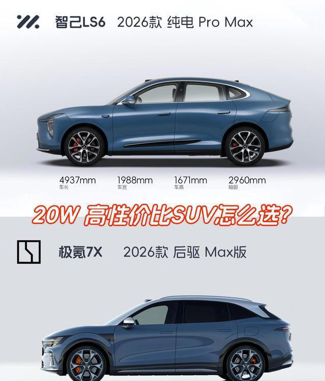 智己LS6与极氪7X 100度电池版：新能源SUV技术博弈与体验之争