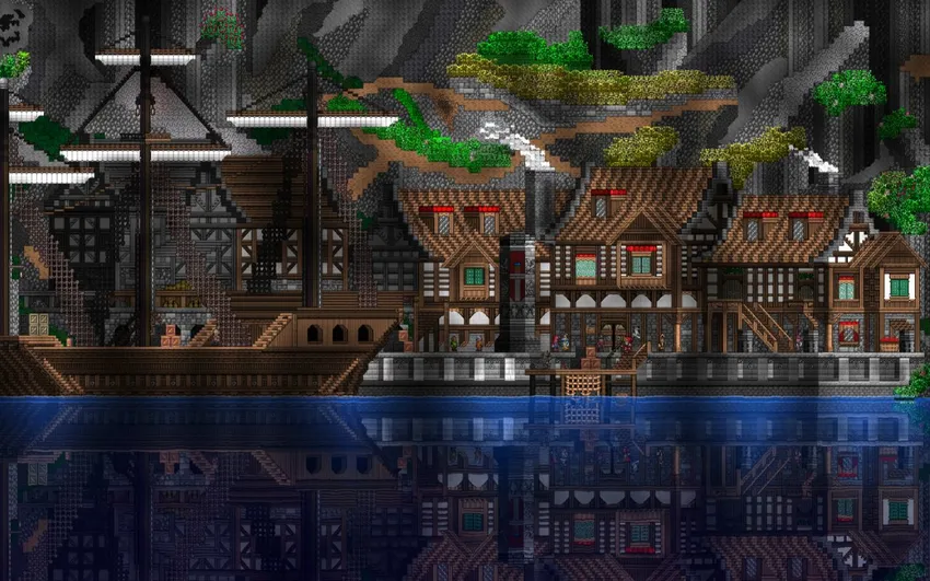 教你使用一个mod在泰拉瑞亚实现更加逼真的水面倒影