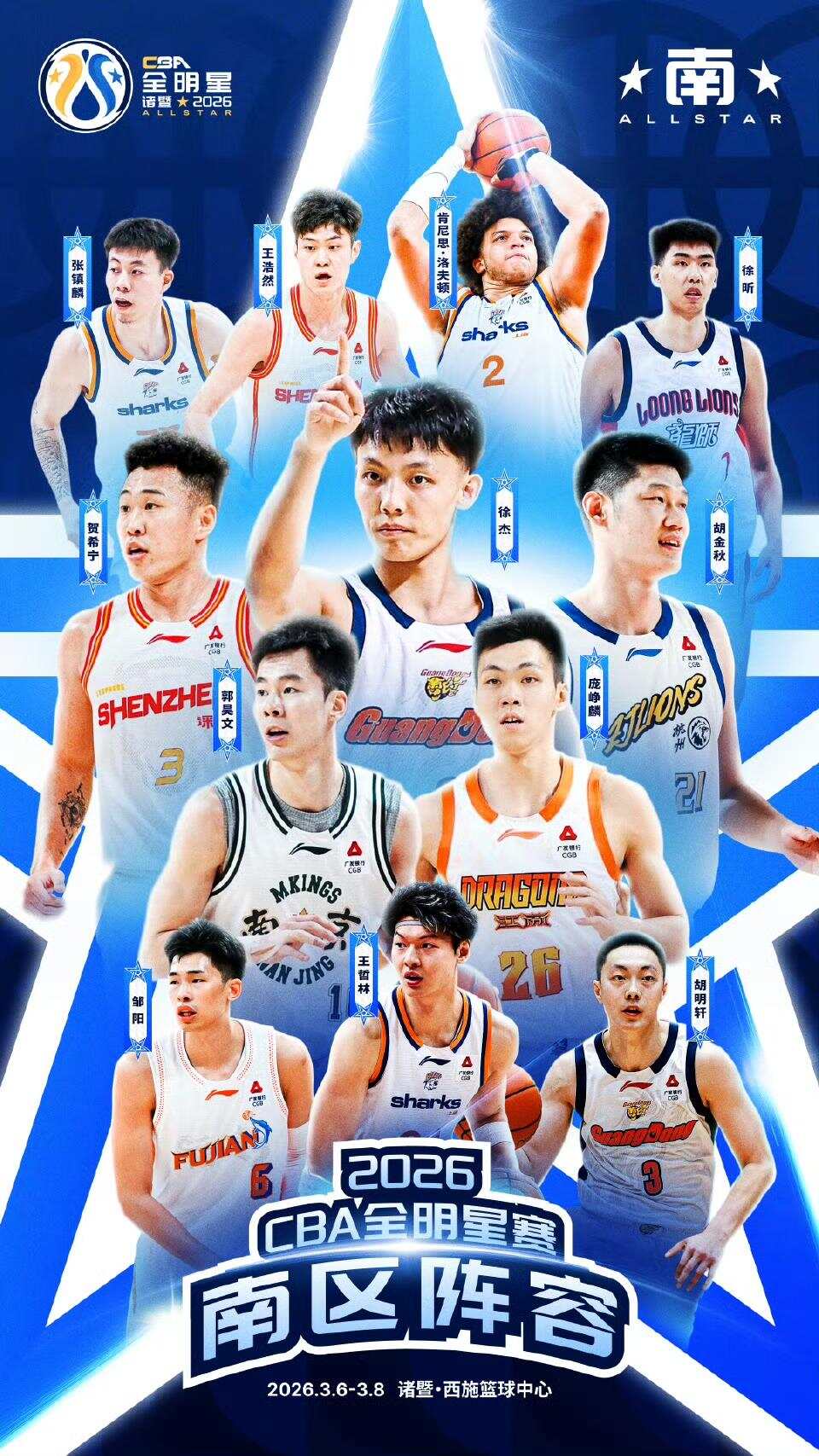 【CBA全明星赛】南区击败北区! 徐杰荣获MVP，胡明轩加冕三分王