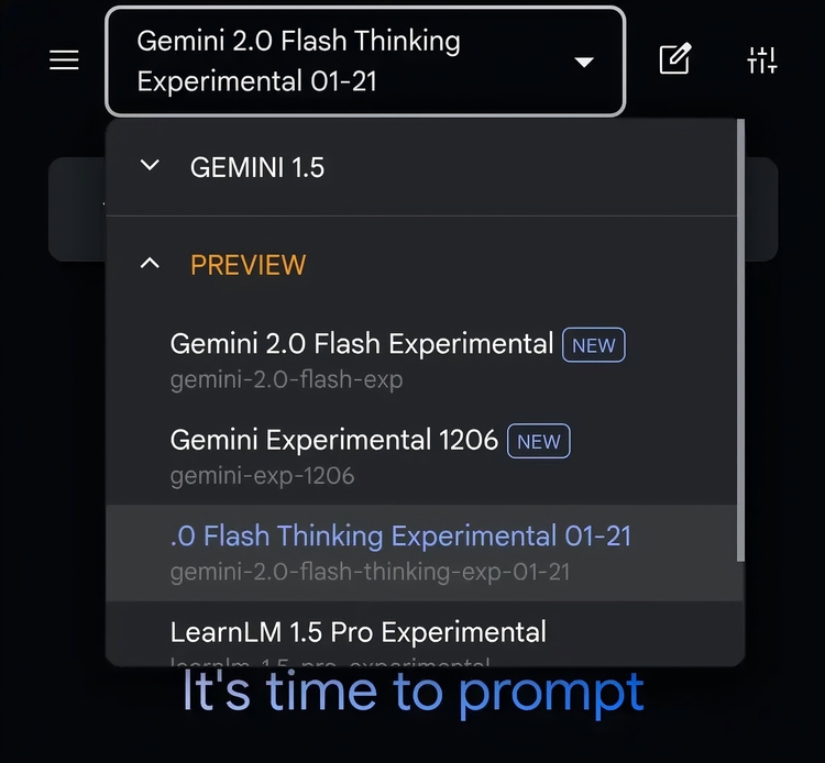 谷歌Gemini 2.0 Flash Thinking模型全面升级